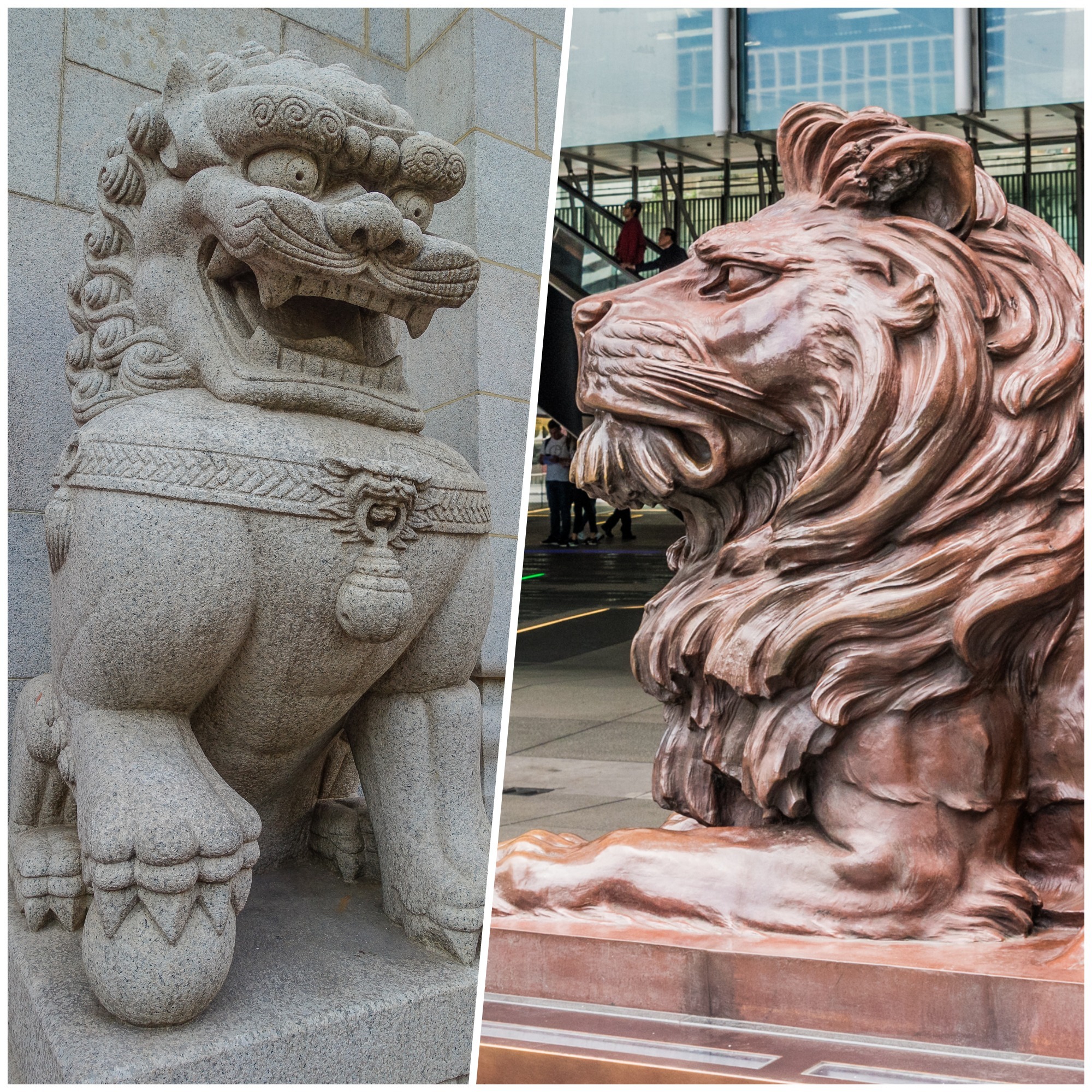 Story of the guardian lions of banks in Hong Kong | Hong Kong | Greater ...